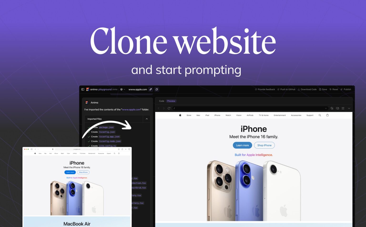 Clone website: Turn any website into React or HTML code instantly ...